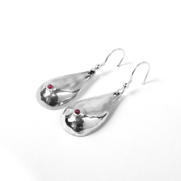 Silver + Ruby Boob Earrings – Candice Tripp
